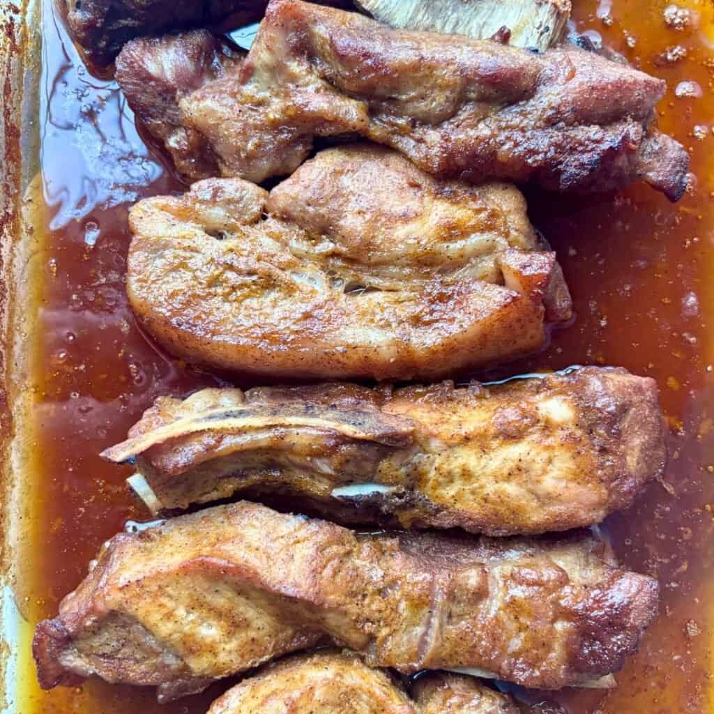Fall Off the Bone Country Pork Ribs - inthekitchenwithinna.com
